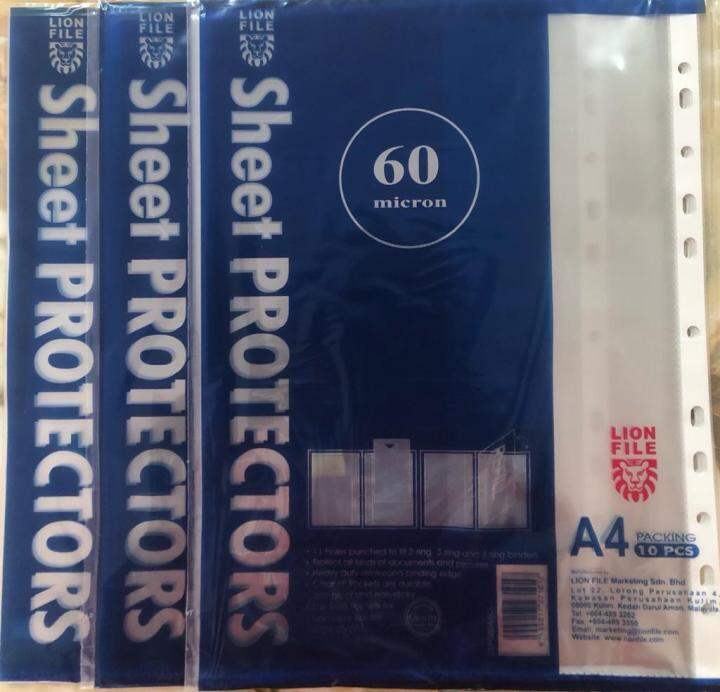 Lion Sheet Protector Refill (10pcs/pkt) | Lazada