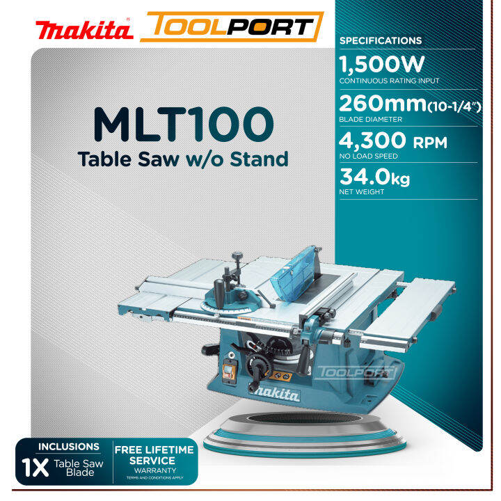 Makita MLT100 Table Saw w/o Stand 10-inch 1500W [ TOOLPORT ] | Lazada PH