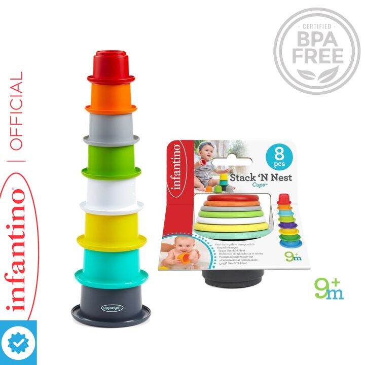 INFANTINO Stack'N Nest Cups™ - DEVELOPMENTAL TOY (BPA-Free) | Lazada PH