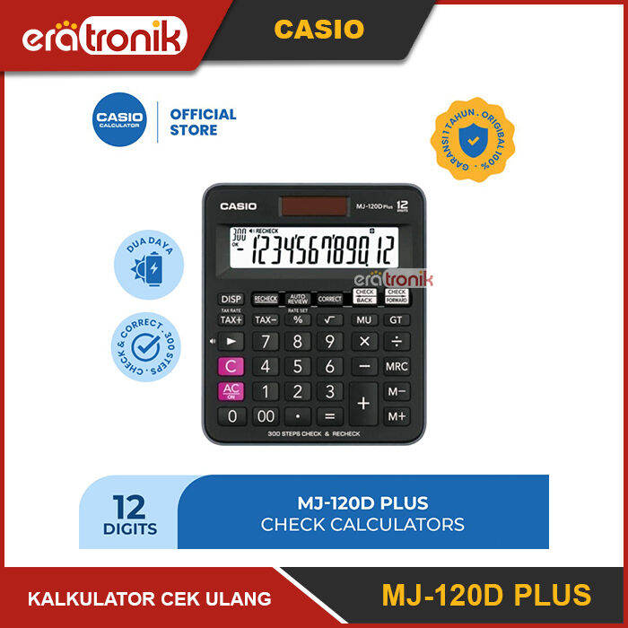 Kalkulator Casio MJ-120D PLUS Cek Ulang | Lazada Indonesia
