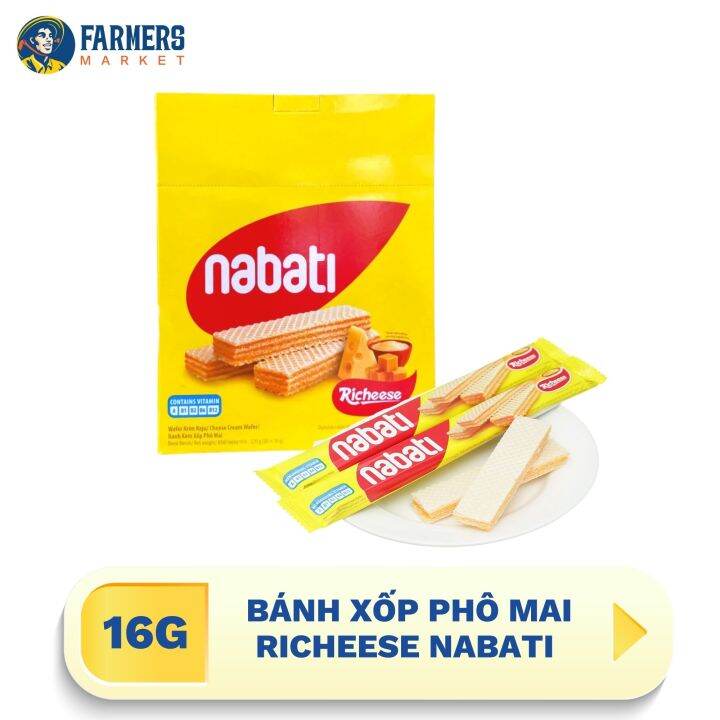[Giao hàng toàn quốc] Bánh xốp phô mai Richeese Nabati (16G x 20 Gói ...