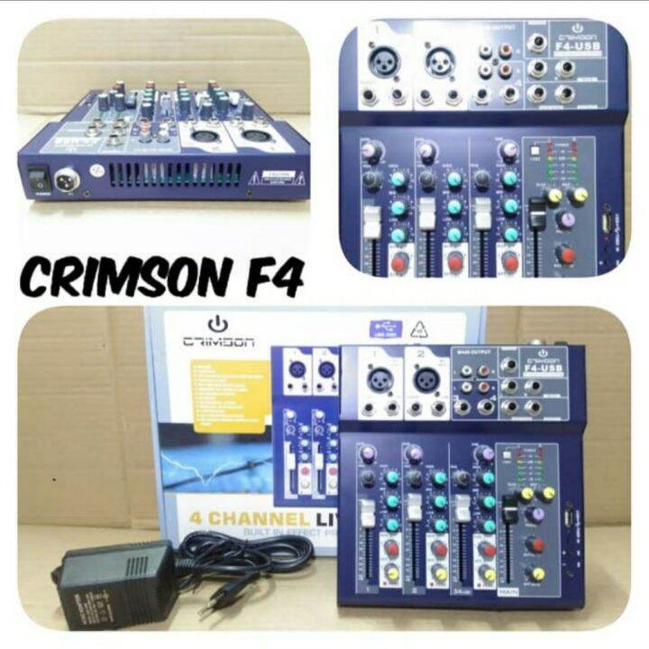 Mixer Audio Crimson F4 4Channel | Lazada Indonesia
