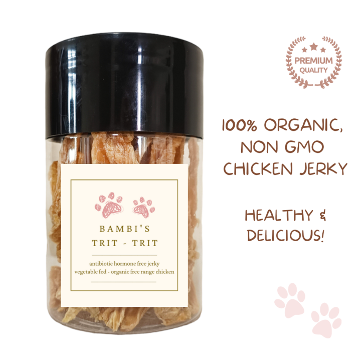 100% Organic Chicken Jerky Dog Cat Treats Original Flavor (50gms) | Lazada