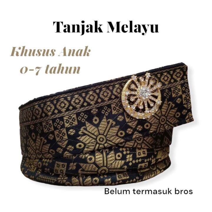 Tanjak Anak 0-7 Tahun Full bahan songket Khas Melayu Budak Melayu Riau ...