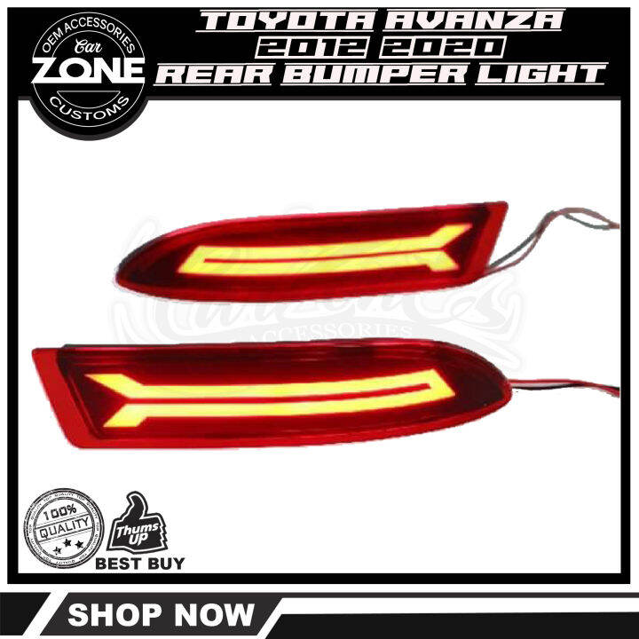Toyota Avanza 2012-2020 LED Rear Bumper Fog Light with Turn Signal ...