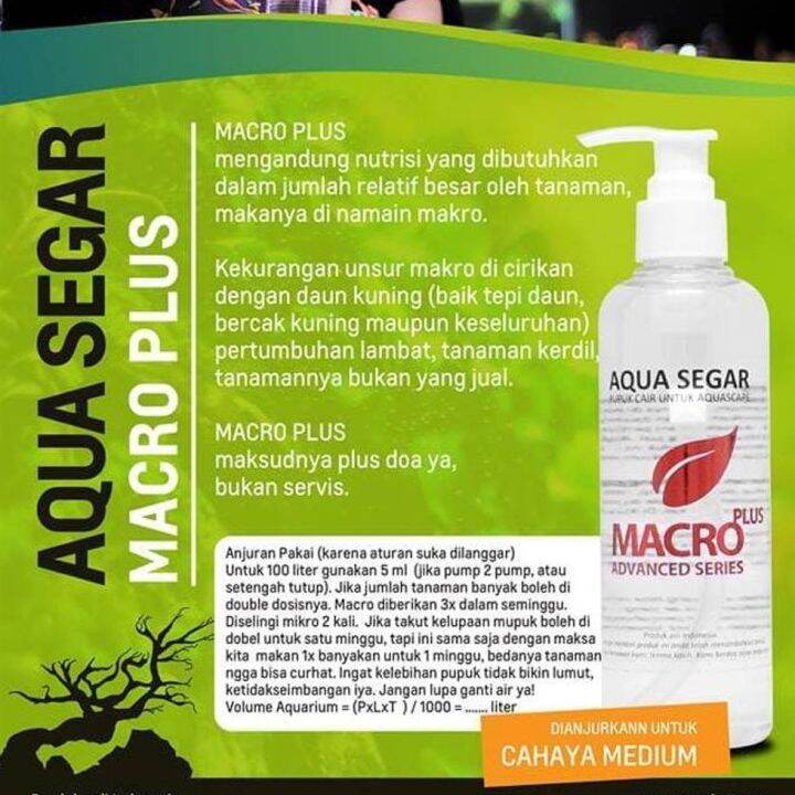 Aqua Segar Macro Plus - Pupuk Cair Tanaman Aquascape Macro+ 100 ml | Lazada Indonesia