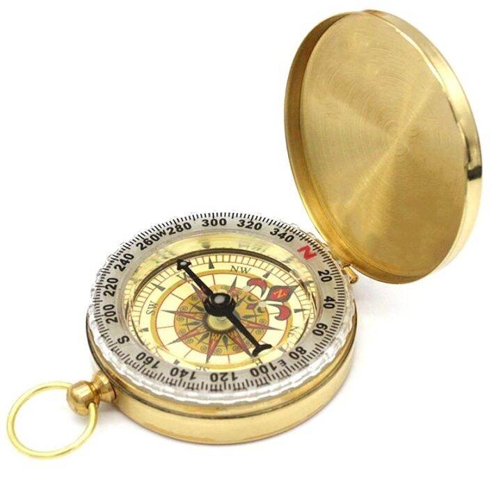Kompas Petunjuk Arah Model Vintage Simple Pocket Portable Compass Gold ...