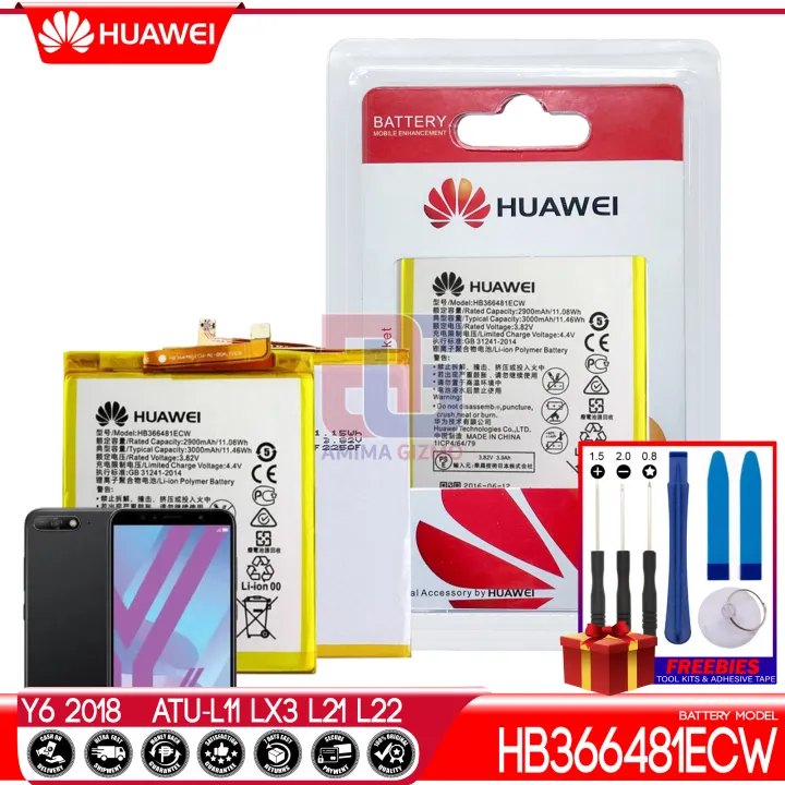 Huawei Y6 2018 Battery Original Quality and Capacity Model HB366481ECW ...