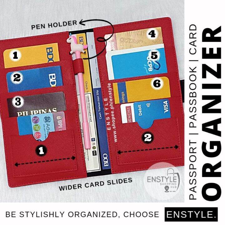 ۩ENSTYLE Family Passport Holder Thick Sturdy Passbook Case Organizer ...