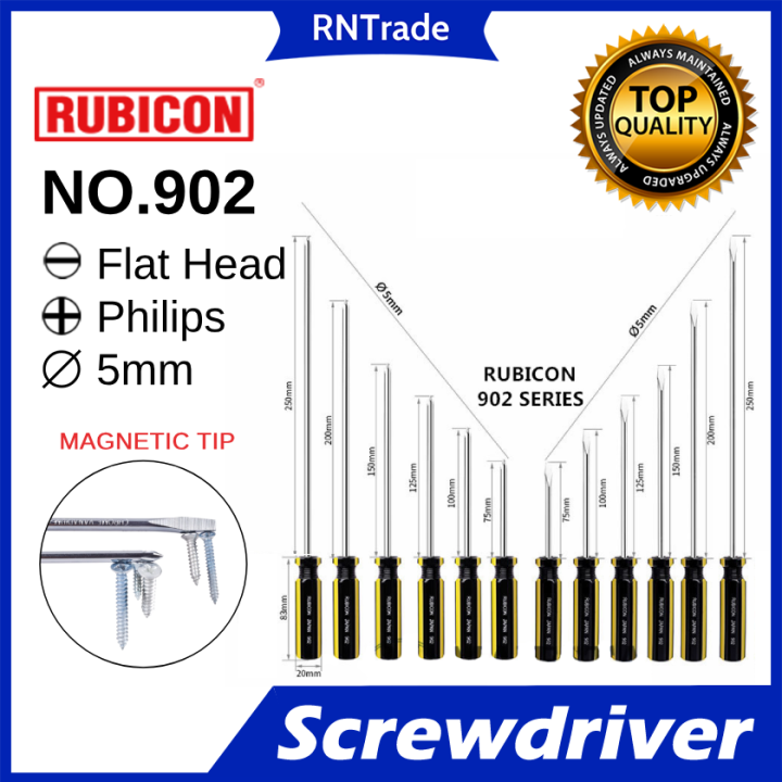 Rubicon Screwdriver 902 Series (-) Flat Head / (+) Philips | Lazada PH