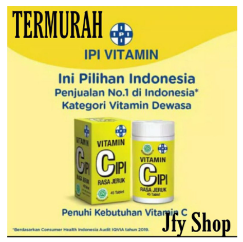 [Paling Murah] cipi Vitamin C IPI Rasa Jeruk & Vitamin B Complex isi 45 ...