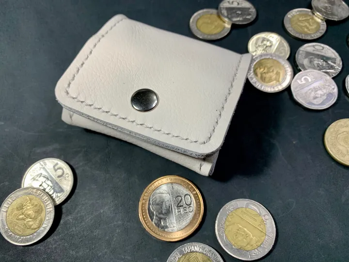 Leather coin purse white | Lazada PH