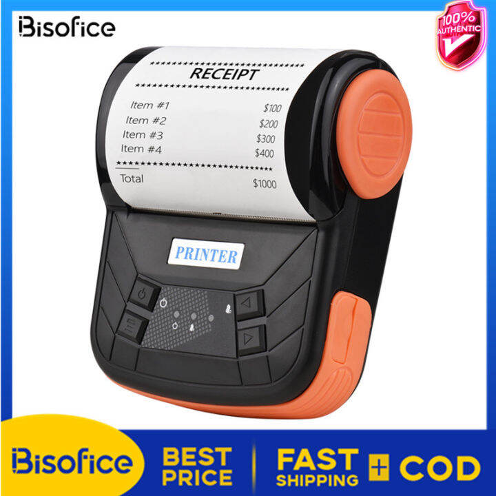 Bisofice Portable 80mm Receipt Printer Wireless BT Thermal Receipt ...