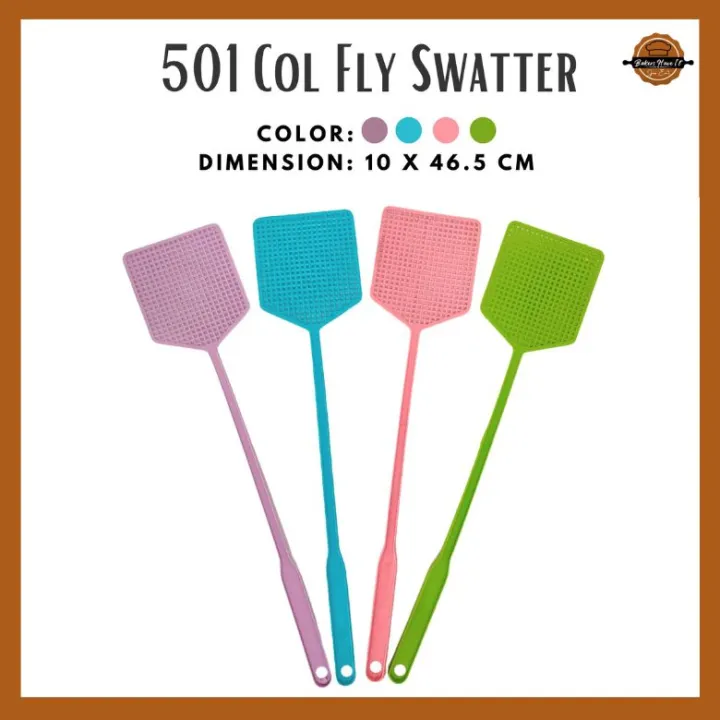 Fly Swatter 10Pack Manual Swat Pest Control Long Handle Swatter Plastic ...
