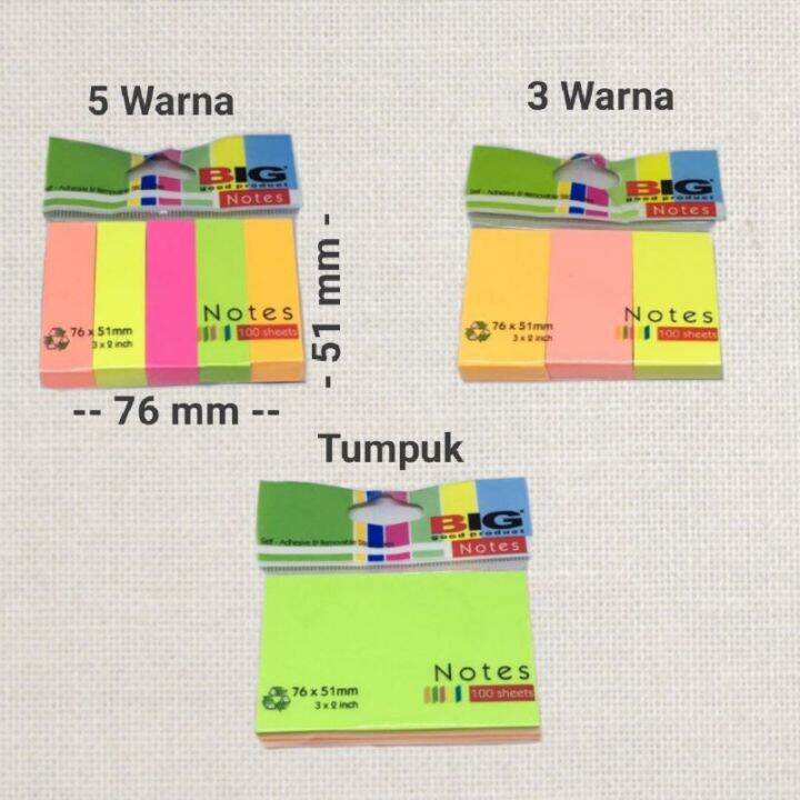 Sticky Note / Memo Stik / Stik Note BIG ESELON 51x76mm | Lazada Indonesia
