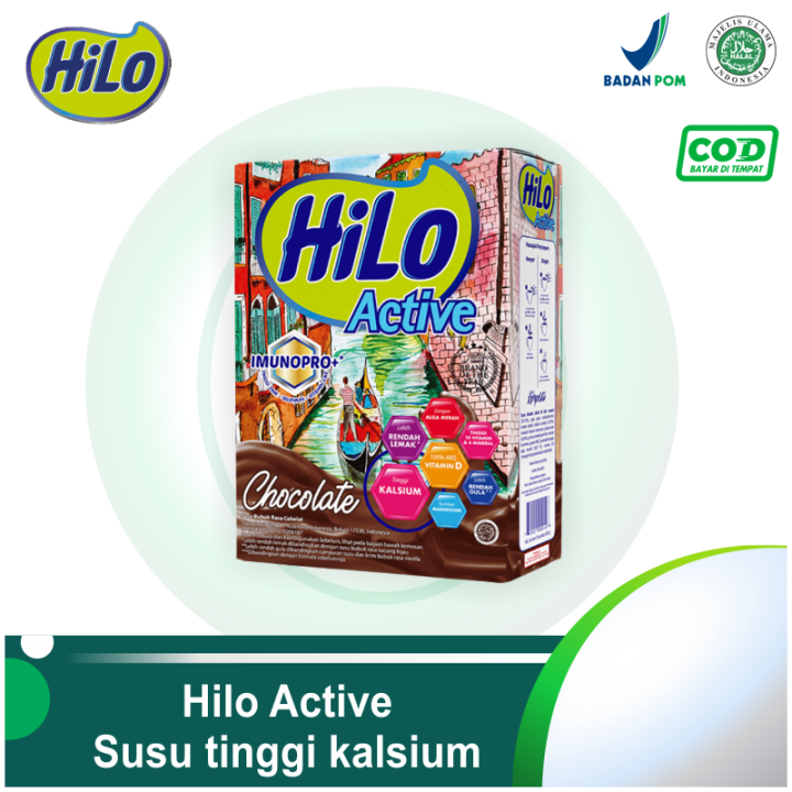 HiLo Active 500 gram - Susu Tinggi Kalsium Rendah Lemak | Lazada Indonesia
