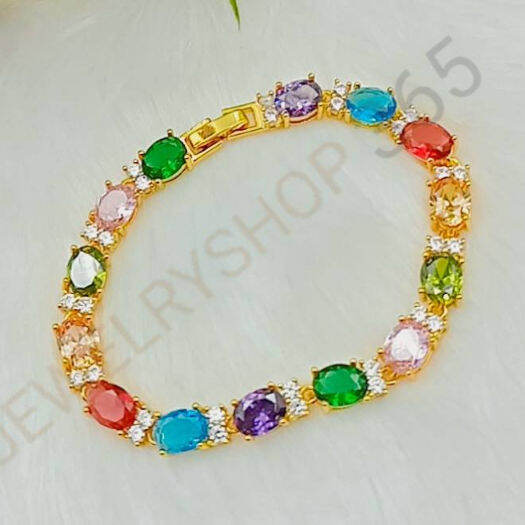 ่JIJD CW92 สร้อยข้อมือพลอยนพเก้าพลอยมณีใต้น้ำ งานสวยใส่ลงน้ำได้ ...