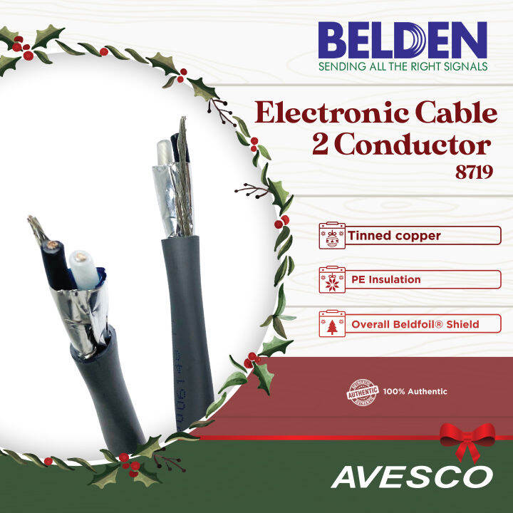 Belden Electronic Cables | 2 Conductor 16AWG (19x29) Tinned Copper, PE ...