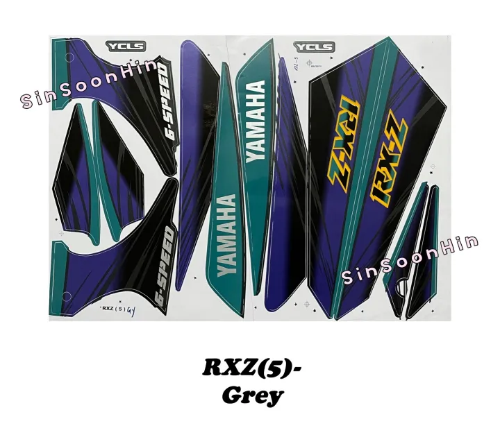 Yamaha RXZ (5) Body Sticker / Stripe - Grey | Lazada