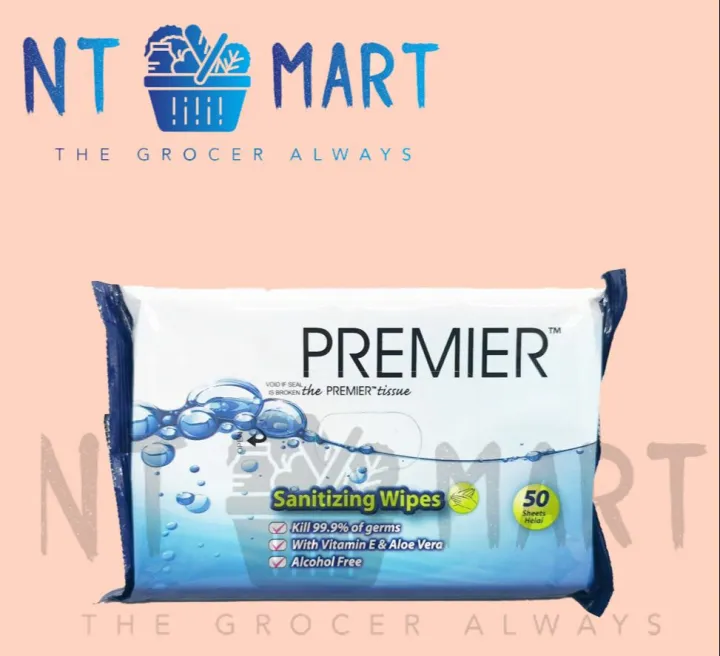 Premier Sanitizing Wipes Tissue (50 Sheets) | Lazada
