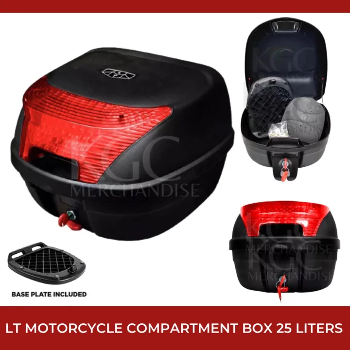 KGC Motorcycle Box LT Moto Box 25 Liters Red/Black Motorbox | Lazada PH