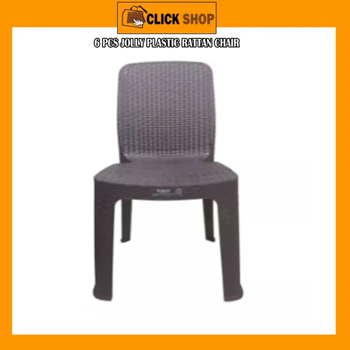 6 PCS JOLLY PLASTIC RATTAN CHAIR / RATTAN CHAIR / SET OF RATTAN CHAIR ...