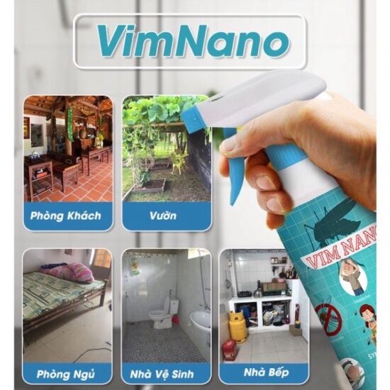 Bình xịt đuổi côn trùng vim nano đuổi ruồi, muỗi