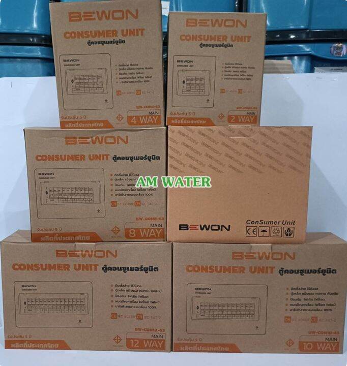 ตู้คอนซูมเมอร์ BEWON พร้อมอุปกรณ์ CONSUMER RCBO เมนเซอร์กิต ครบชุด ตู้ ...