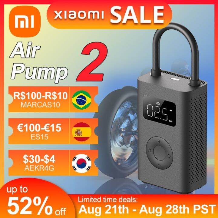 NEW Xiaomi Portable Air Pump 2 Mijia Mini Electric Air Compressor ...