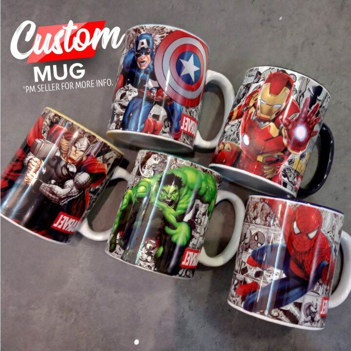 AVENGERS MUGS | Custom Print With NAME | Custom Gifts Birthday Gift ...