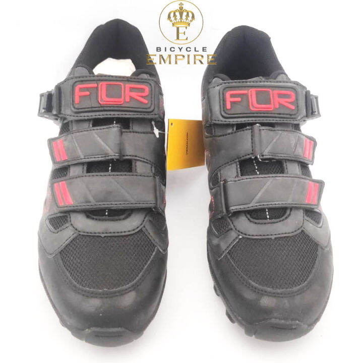 Sepatu Sepeda Cleat FLR Bushmaster Pro MTB 43 Black Red Bicycle Empire ...