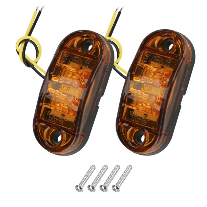 12V- 24V Side Clearance Marker Lamp Warning Lights Car Accessories For ...