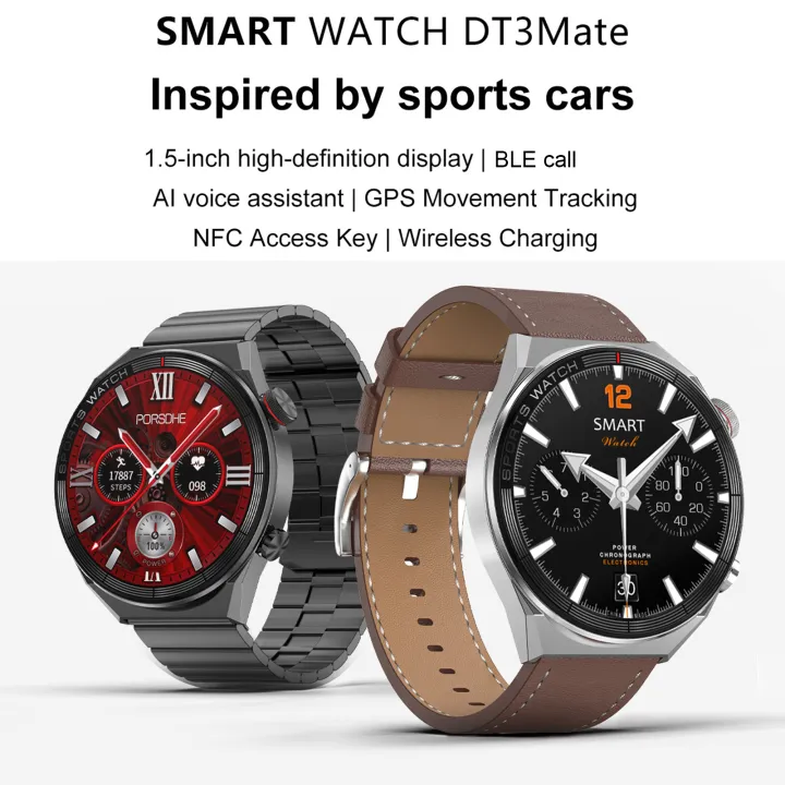 DT3 Mate Smart Watch มัลติฟังก์ชั่ AI ผู้ช่วยเสียง IPS หน้าจอขนาดใหญ่ ...