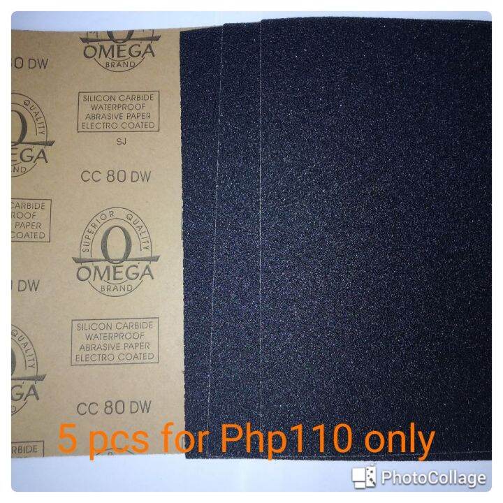 SANDPAPER NO.80 (OMEGA-WATERPRO9F ABRASIVE PAPER) 5 PIECES | Lazada PH