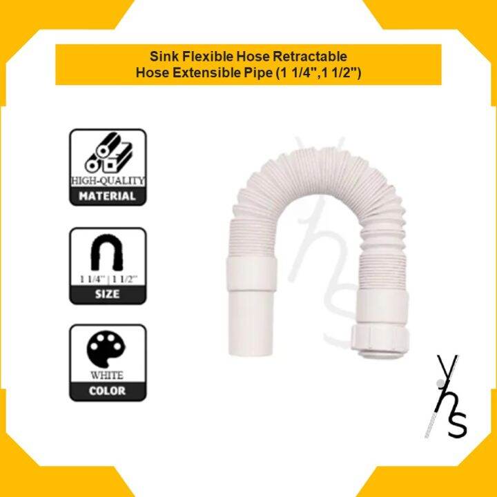 Sink Flexible Hose Retractable Hose Extensible Pipe (1 1/4",1 1/2 ...