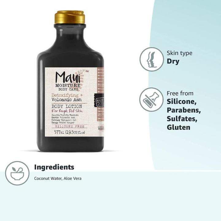 Maui Moisture Body Care Detoxifying Volcanic Ash Body Lotion 577mL ...
