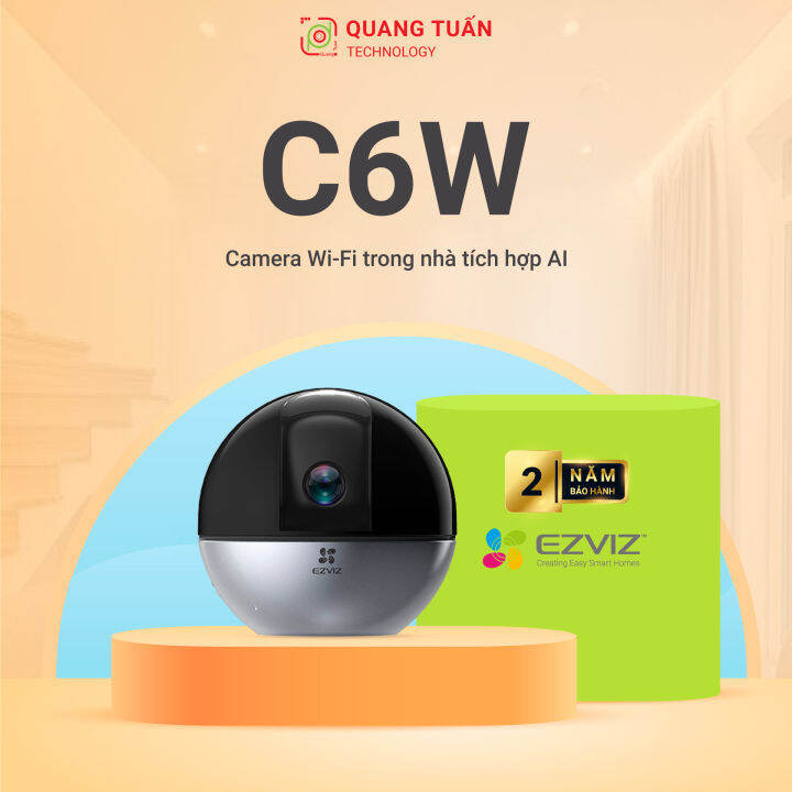 [EZVIZ] Camera C6W 4MP (2560 × 1440) AI Quay Quét Đa Hướng 360° WI-FI ...