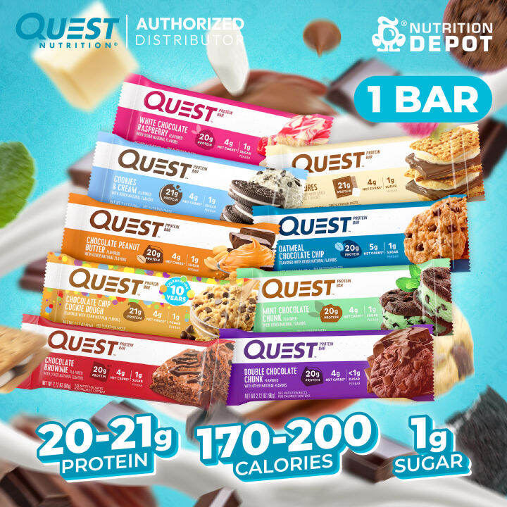 Quest Protein Bar 1 Bar - โปรตีนบาร์ ขนมคลีน | Lazada.co.th