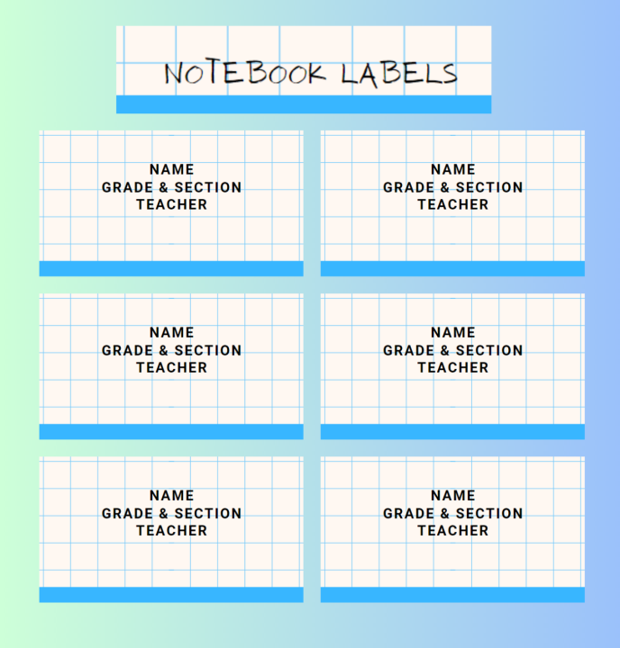 CUSTOMIZED NOTEBOOK LABELS STICKERS | Lazada PH