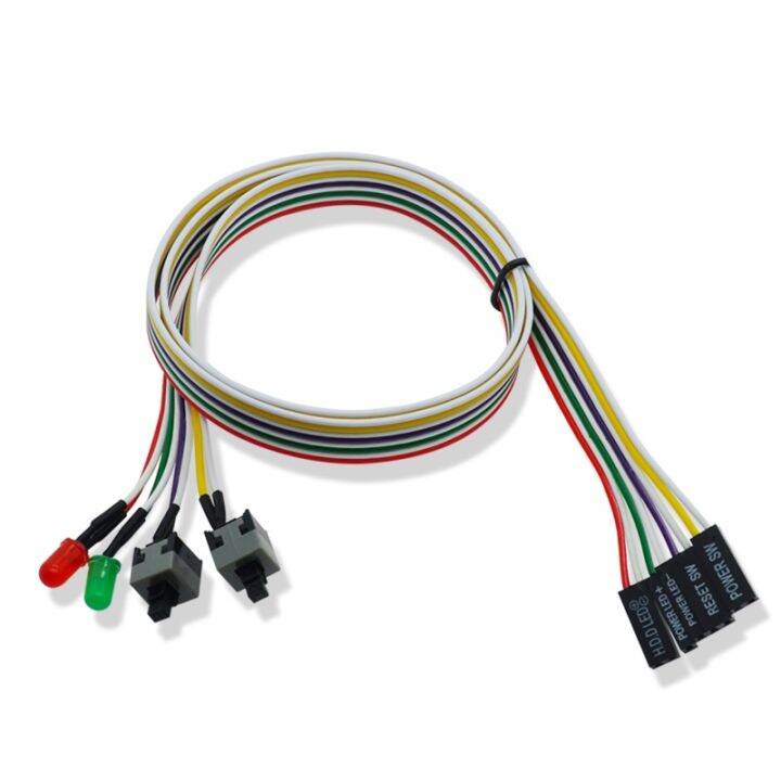 PC Power Switch Cable with LED Light Desktop Computer Case Re-starting ...
