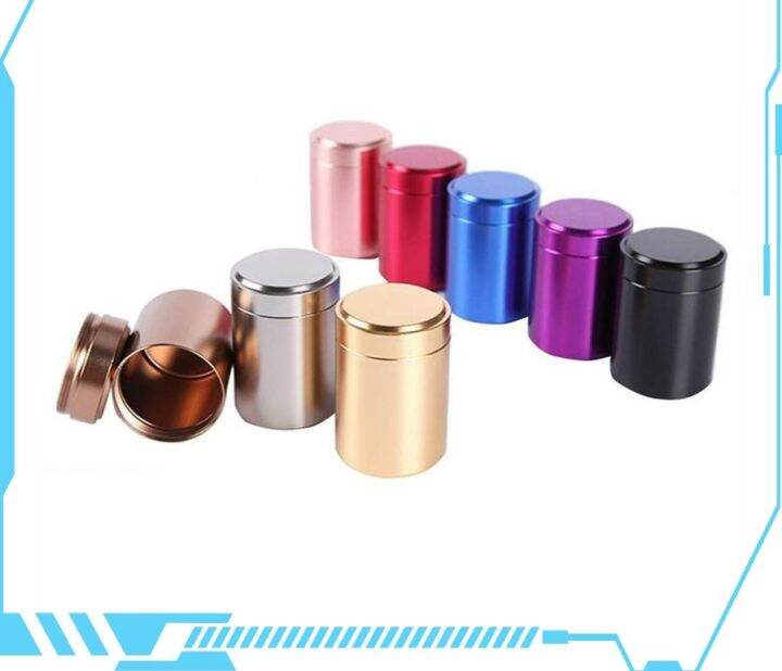 Tea Box Metal Coffee Jar Tea Caddies Mini Small Aluminum Kitchen ...