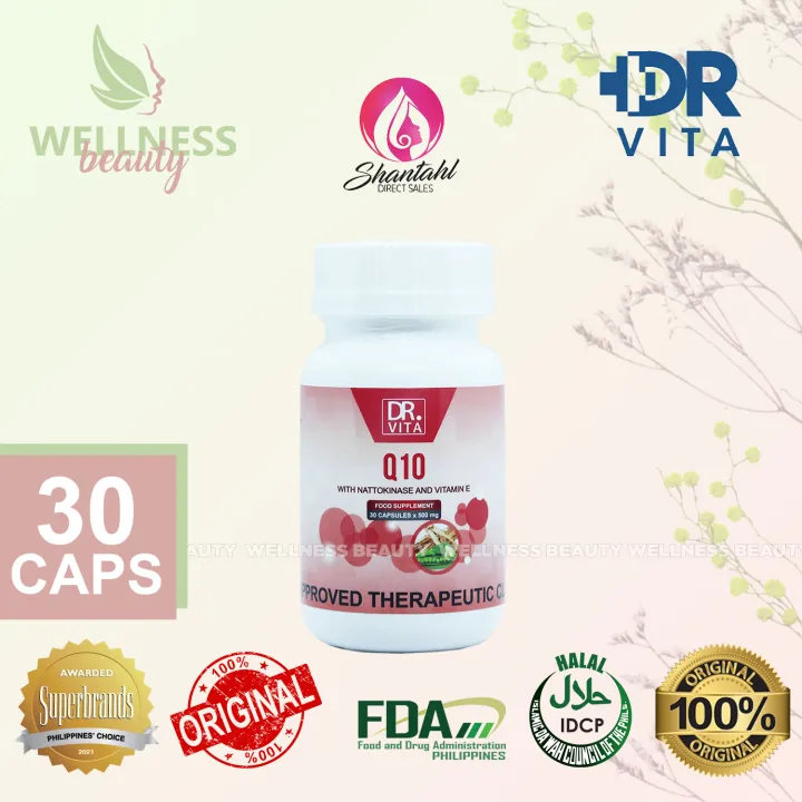 Dr. Vita Dr. Vita Q10 with Nattokinase and Vitamin E 500mg x 30 Capsules | Lazada PH