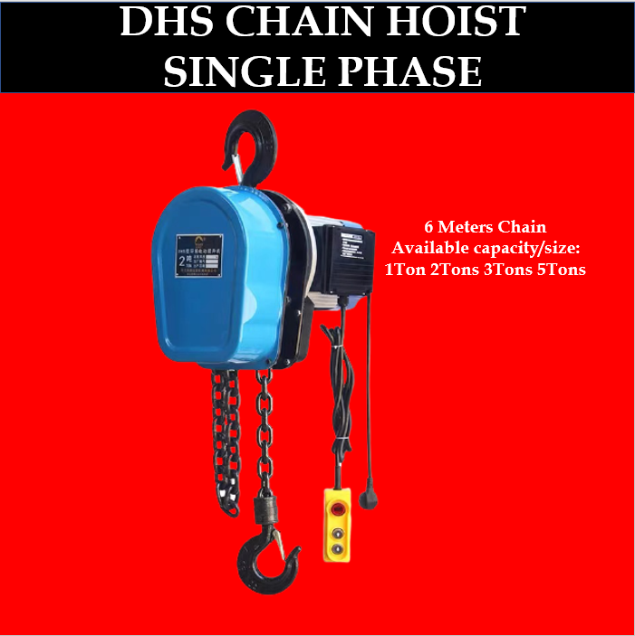 Toyu 1T -5 T DHS Chain hoist 6meters Chain Single Phase 220V Replace ...