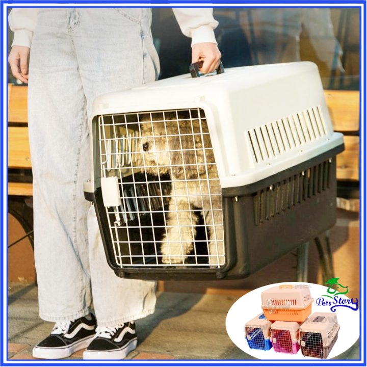 Pet Air Box Dog Cat Carrier Transport Box Sangkar Kucing Anjing Puppy ...