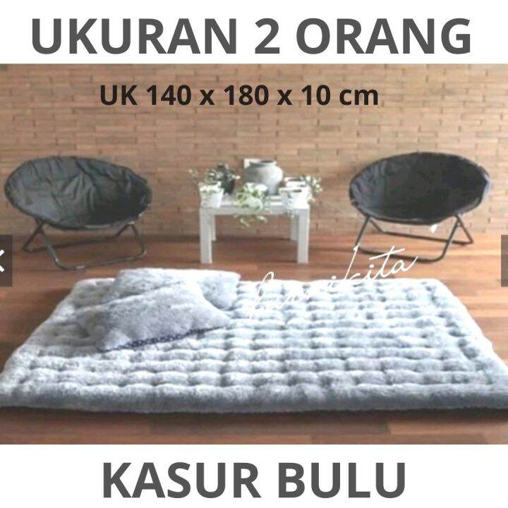 KASUR BULU MENUL RASPUR UKURAN 2 ORANG KASUR LANTAI | Lazada Indonesia