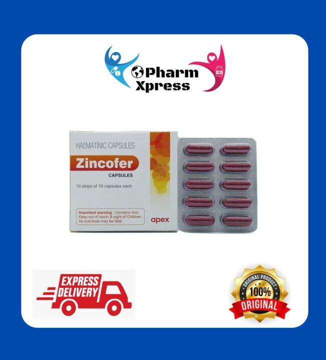 Apex Zincofer Haematinic Capsules 10's | Lazada
