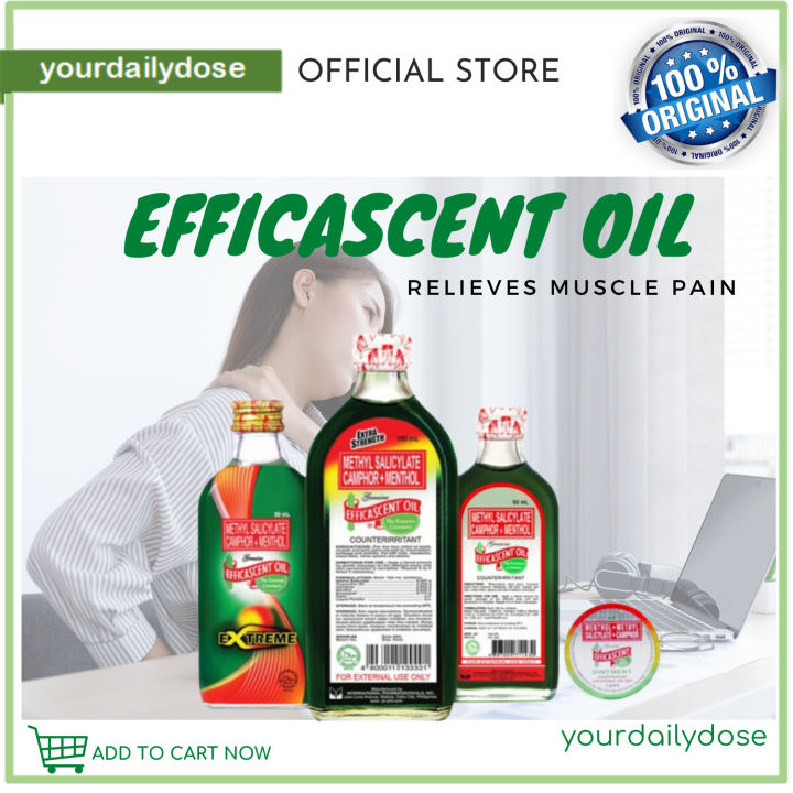 Efficascent Oil Regular or Extra Strong Liniment Menthol Body Massage | Lazada PH
