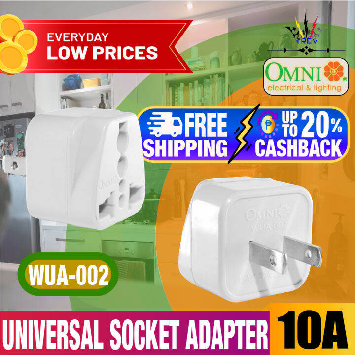 TREV Omni Universal Socket Adapter 10A 250V-WUA-002 | Lazada PH