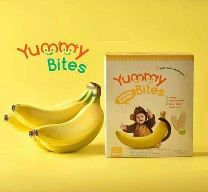 Yummy Bites Baby Rice Crackers Snack Bayi Biskuit Bayi 50 gr - BANANA ...