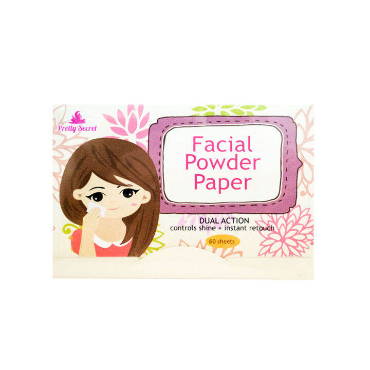 Pretty Secret Dual Action Facial Powder Paper x 60s | Lazada PH